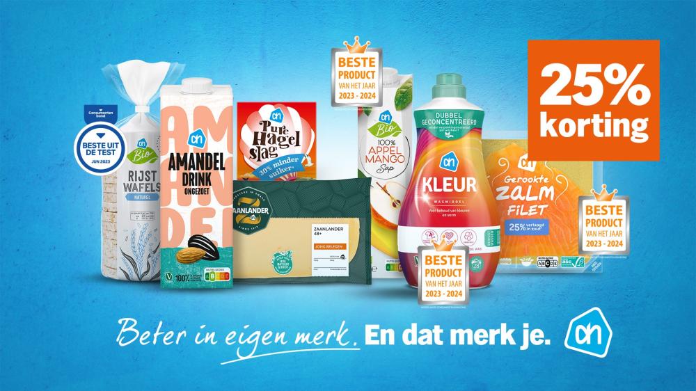 Albert Heijn zet huismerk in de spotlights: 'Beter in eigen merk. En ...